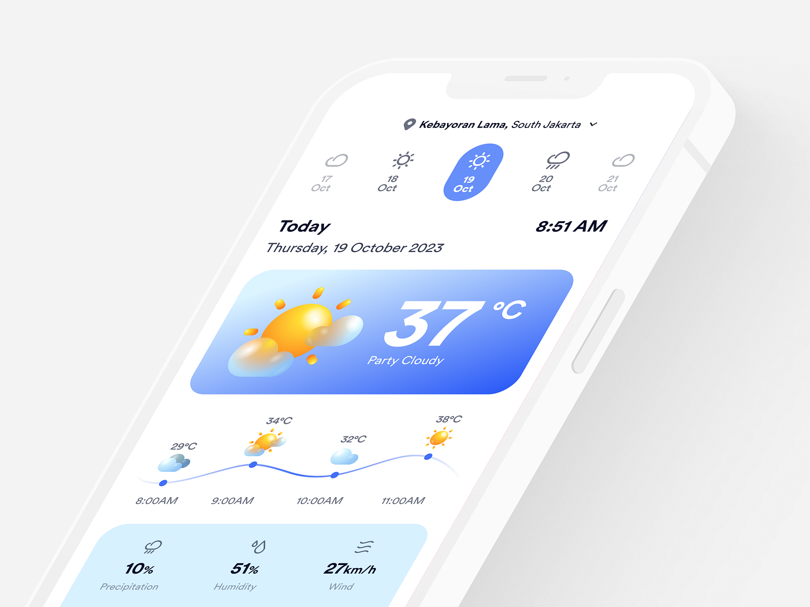 Weather Forecast App by Hilmy Akbar on Dribbble