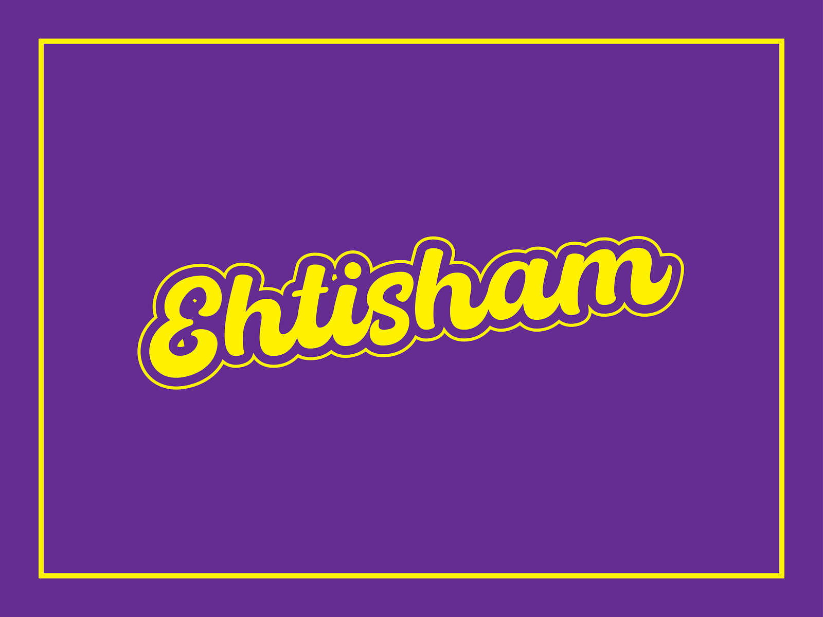 Ehtisham Typography by Ehtisham Mustafa on Dribbble