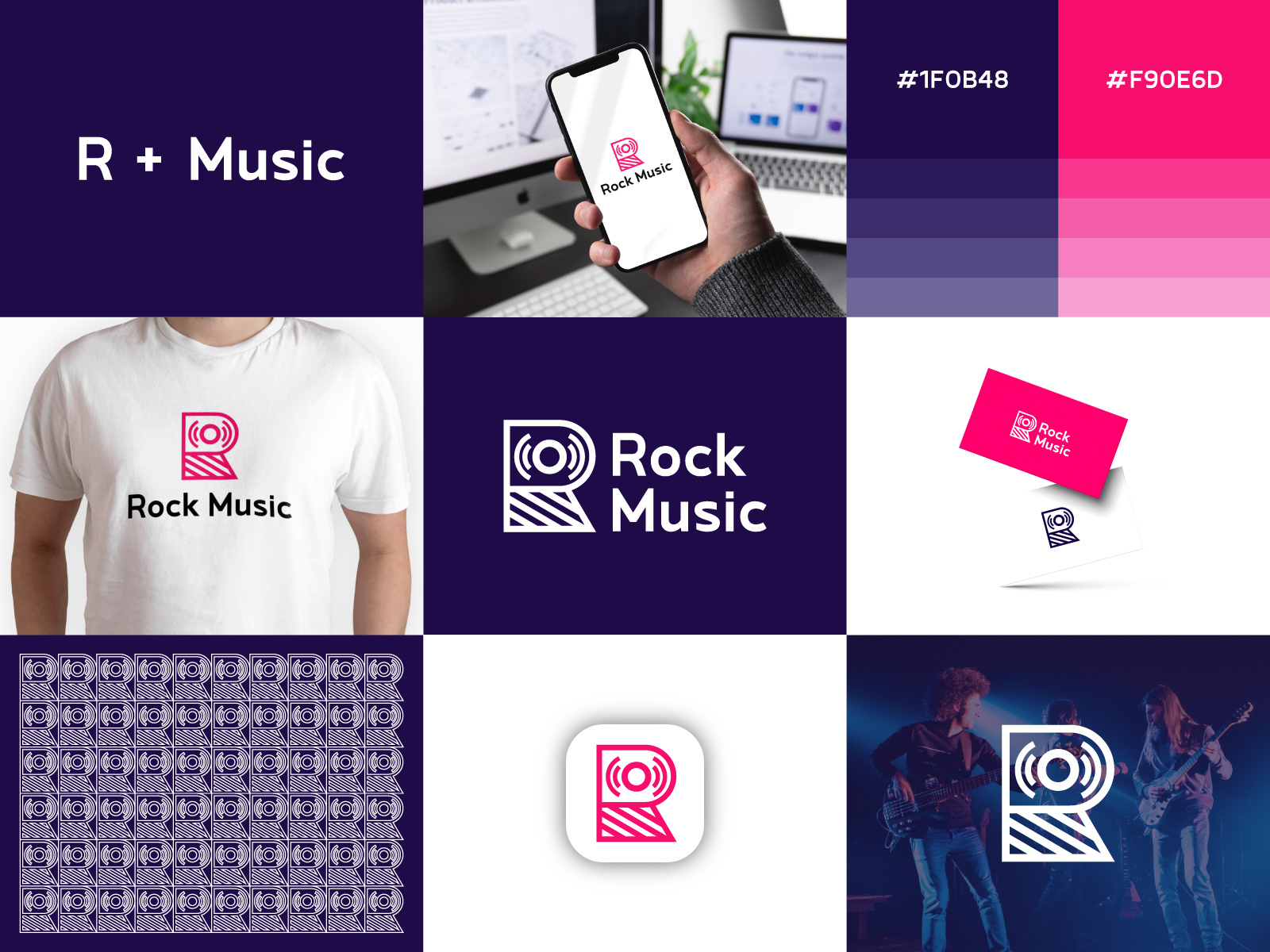 Rock Music Logo | R + Music Logo Concept - Visual identity by Sajal ...