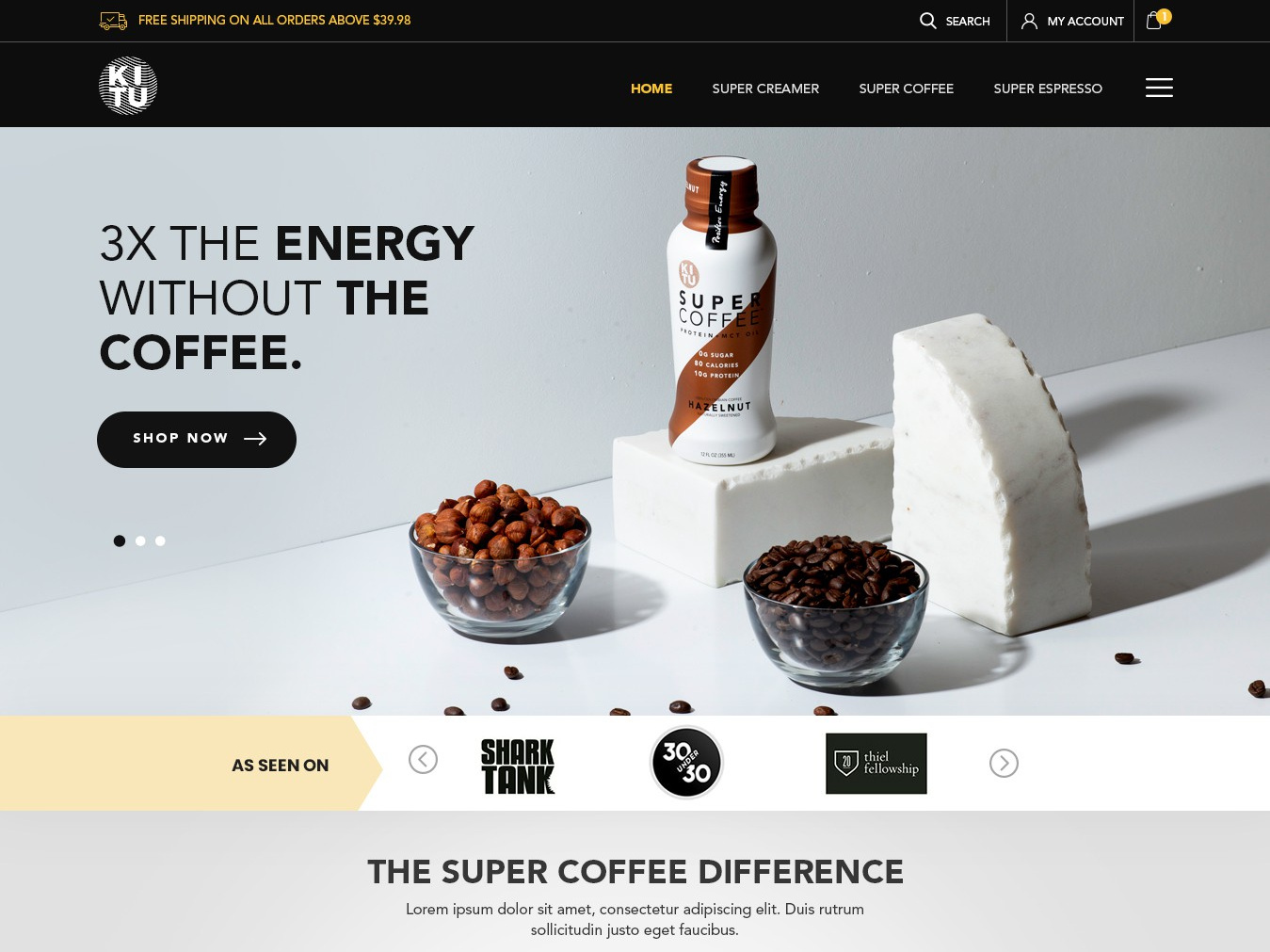 KiTU - Coffee Landing Page by Mohammad Umar on Dribbble