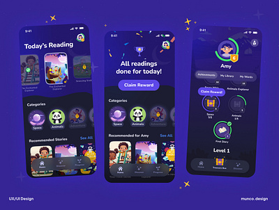 Designing an Educational Reading App for Kids by Anna Muklinova on Dribbble