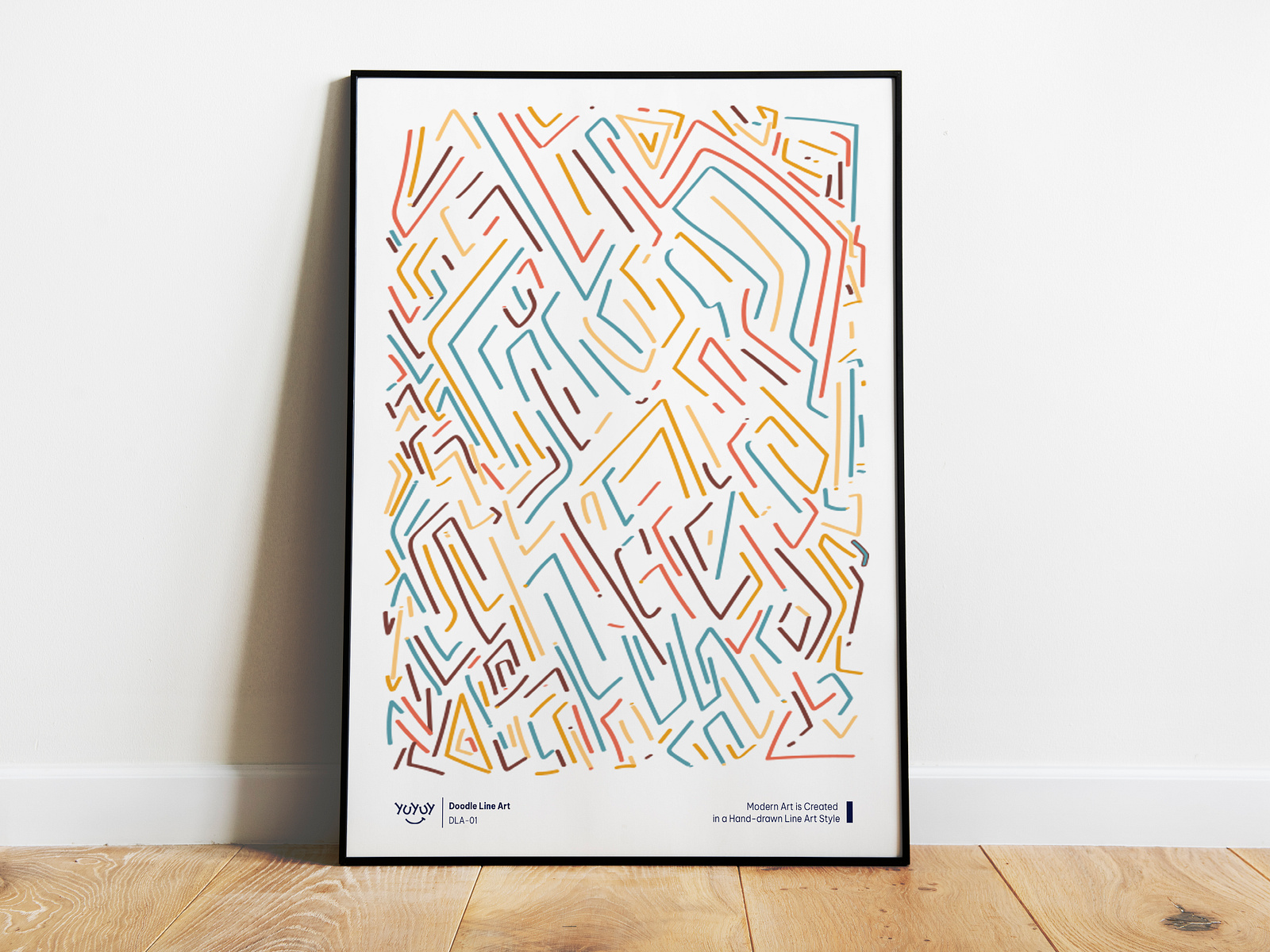 Desain Poster Gaya Garis Abstrak | DAL - 04 by YUYUY ART on Dribbble