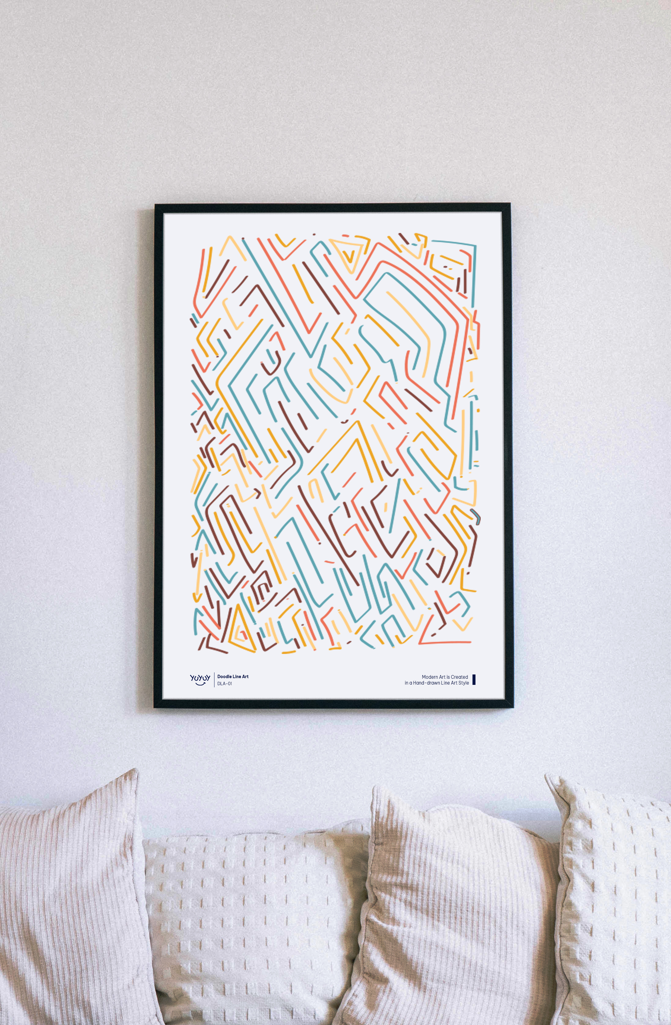 Desain Poster Gaya Garis Abstrak | DAL - 04 by YUYUY ART on Dribbble