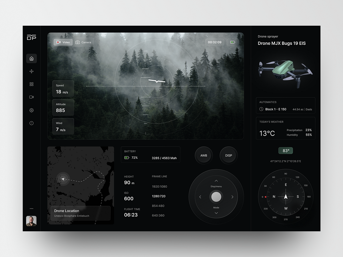 Drone Interface designs, themes, templates and downloadable graphic ...