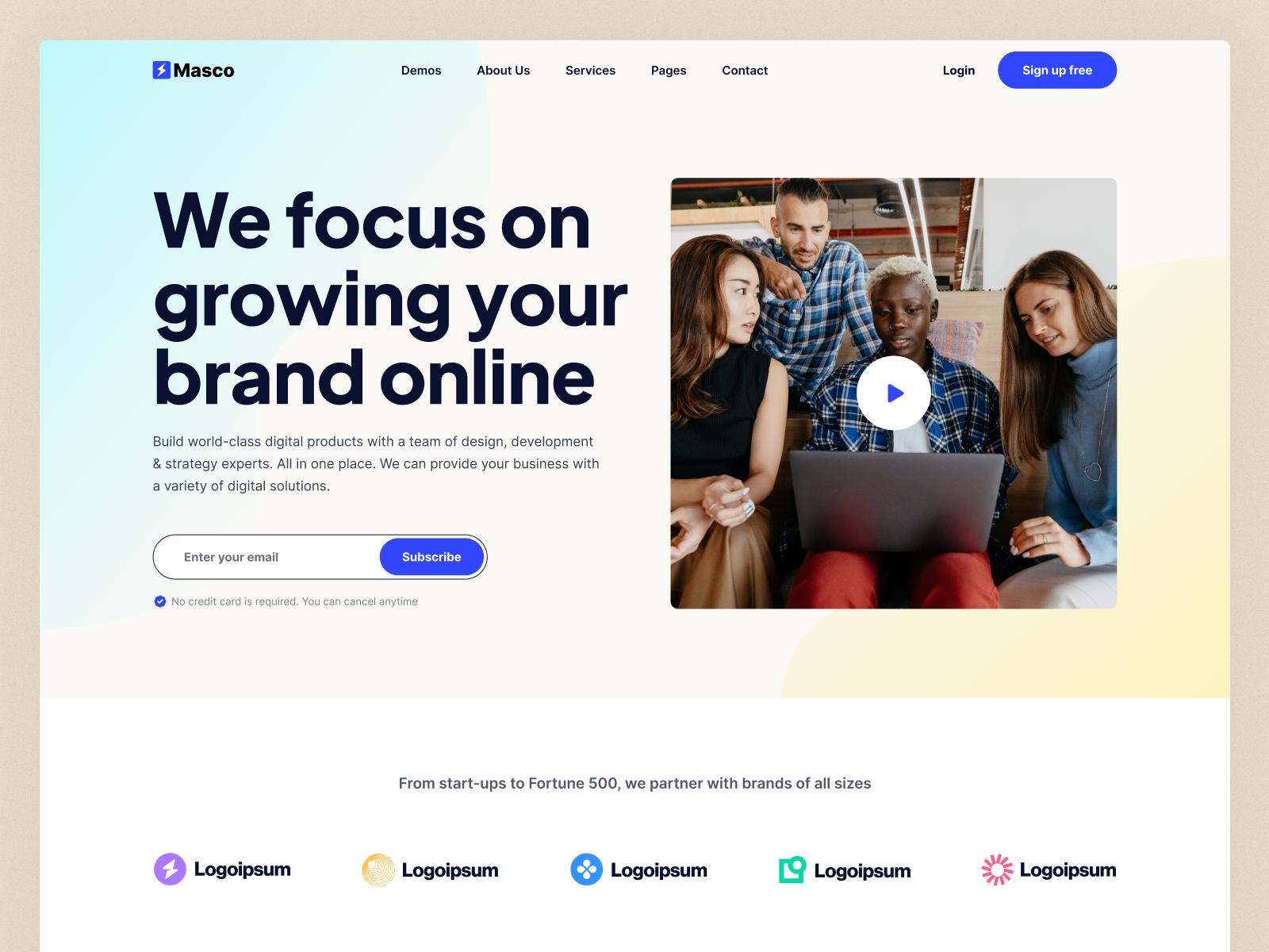 Creative Digital Agency Landing Page by FavDevs on Dribbble