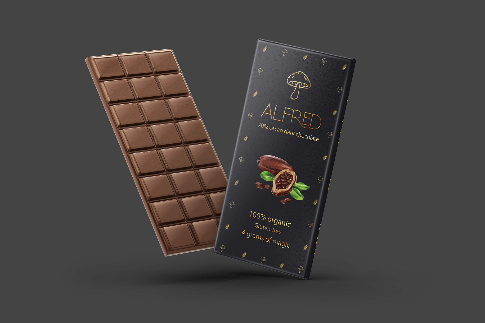 Cacao dark chocolate bar label design by Ohiduzzaman12 on Dribbble