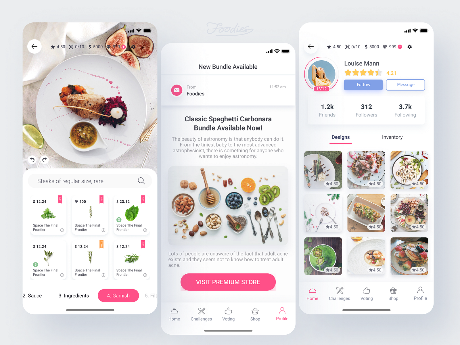 Foodies app design by Dannniel for Marcato Studio on Dribbble