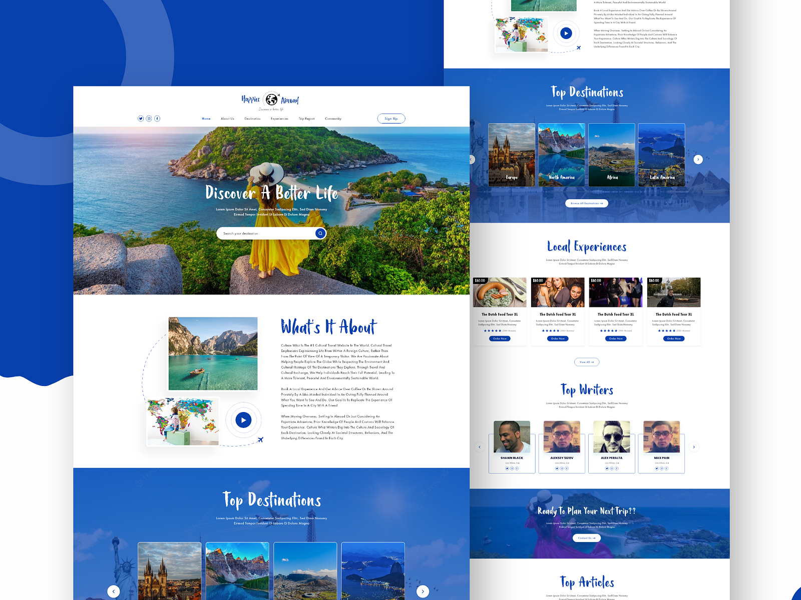 Travel website design by Designer_Hafizur on Dribbble