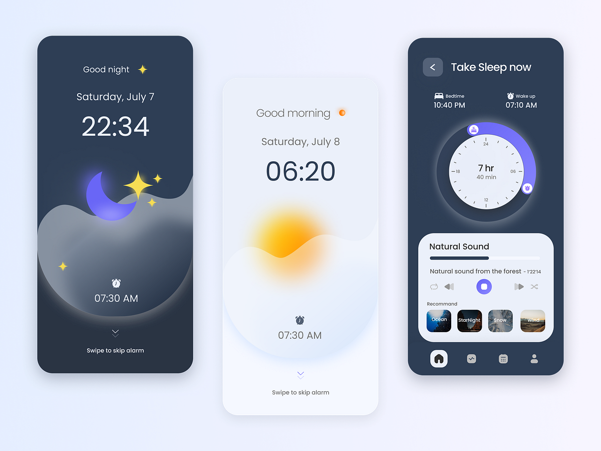 Sleep Tracker App by Cathy huang on Dribbble