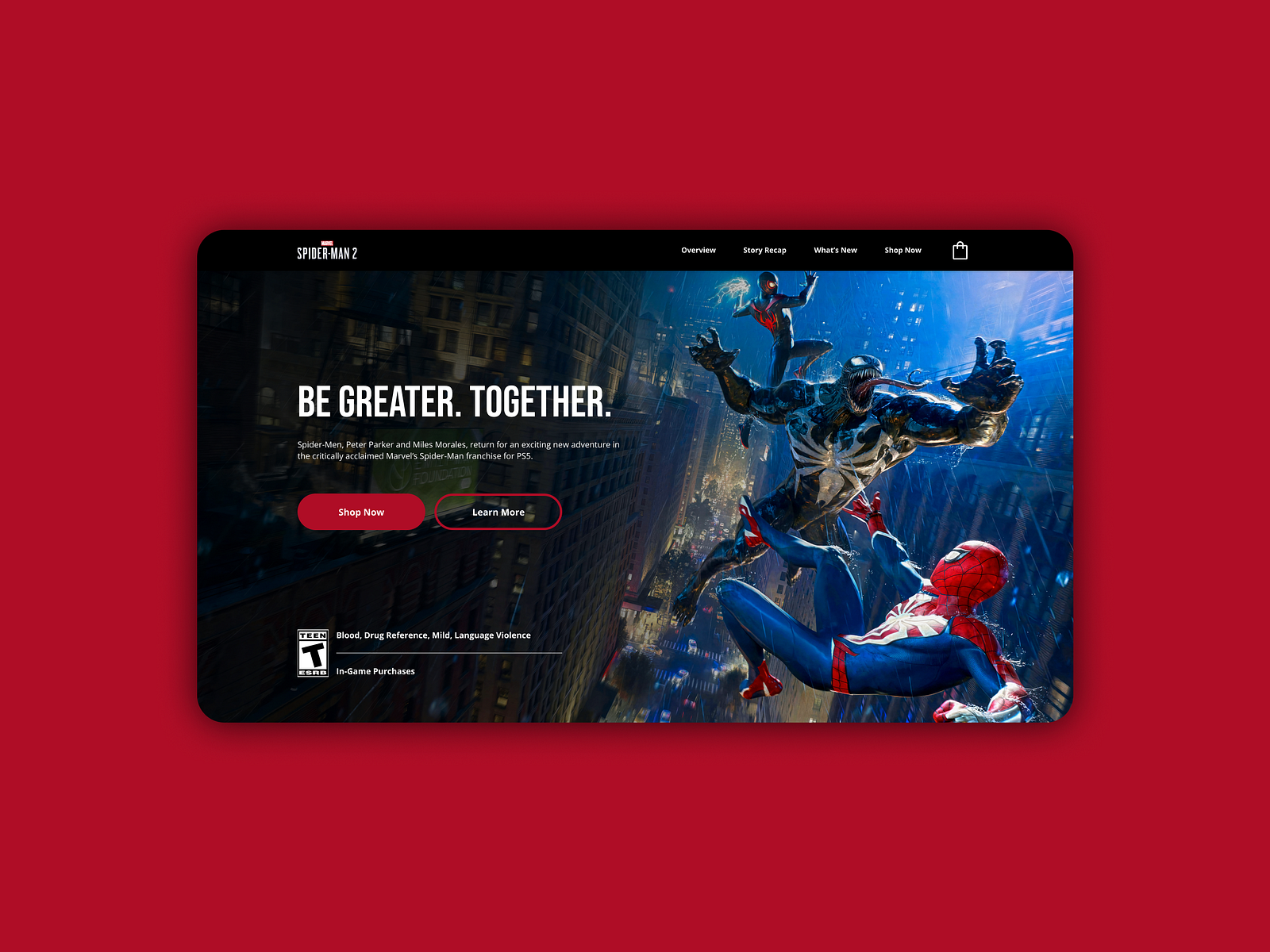 Spider-Man 2 Landing Page #DailyUI by Deion Molina on Dribbble