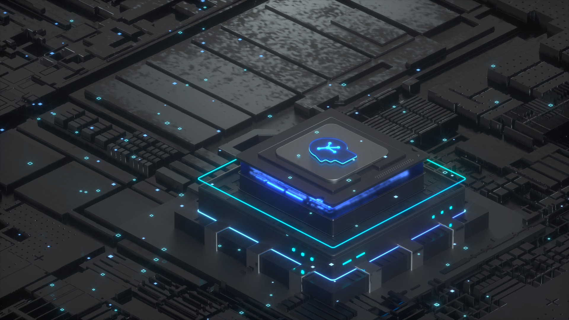 C4D Octane CPU chip core capacitance Scifi Circuit board by rongdiao ...