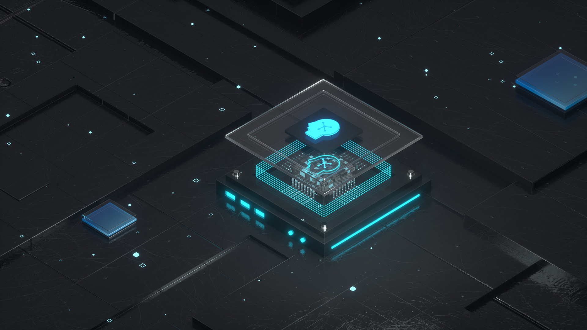 C4D Octane CPU chip core capacitance Scifi Circuit board by rongdiao ...