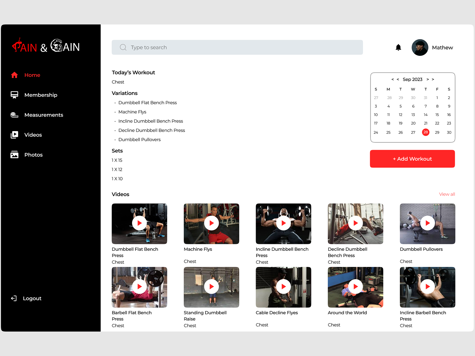 Gym Web Application by Narendran on Dribbble