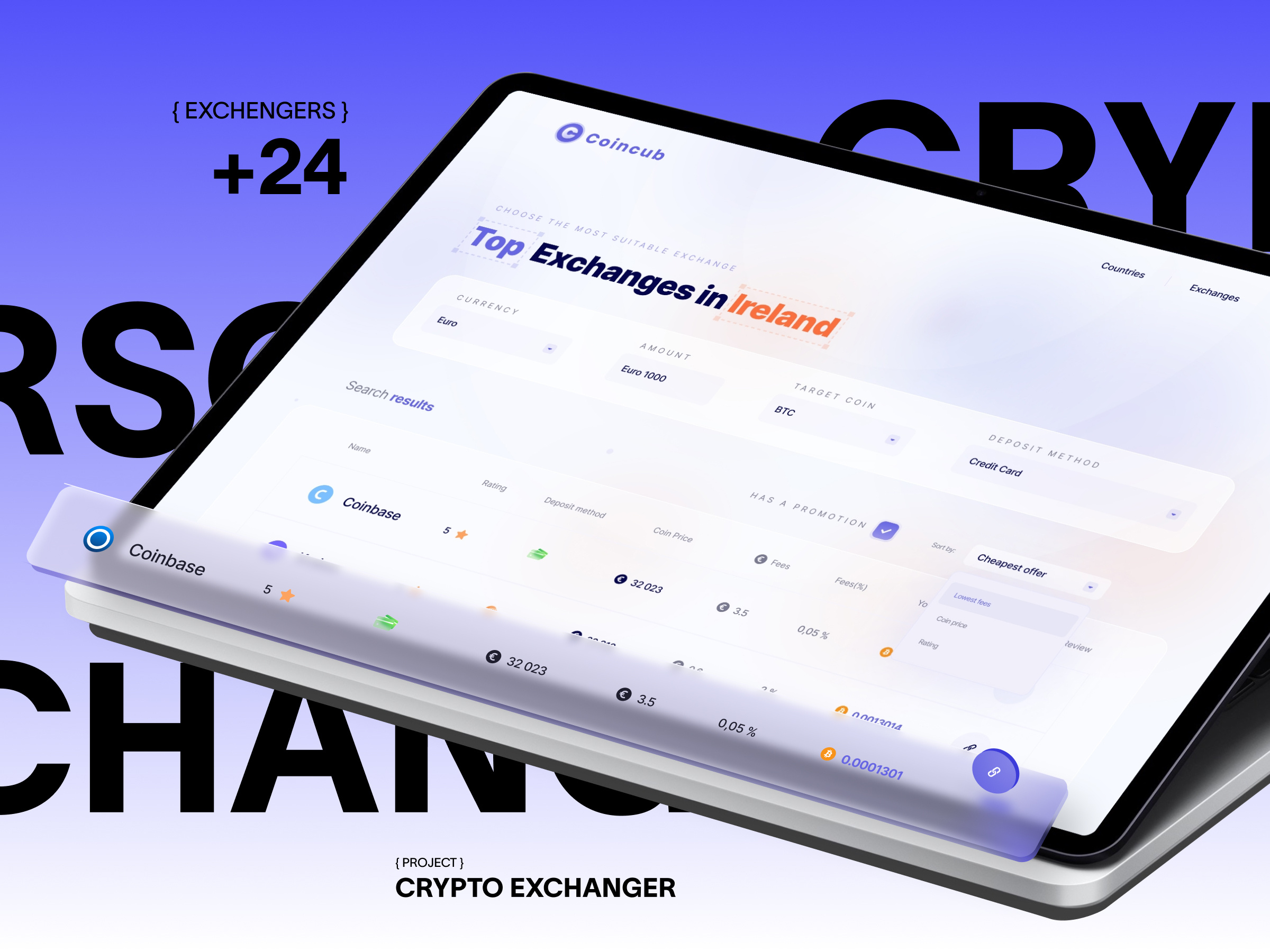 Crypto Exchanger by Jenya Martynenko on Dribbble