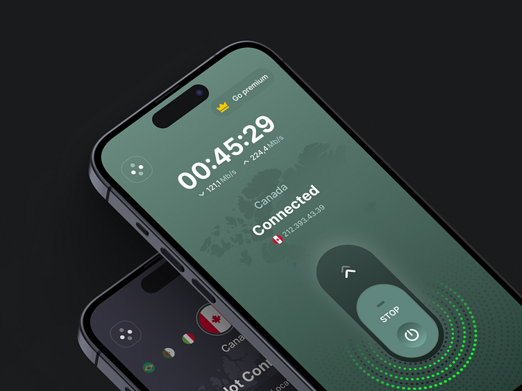 Dark Theme, VPN App UI by redha nacerbey on Dribbble