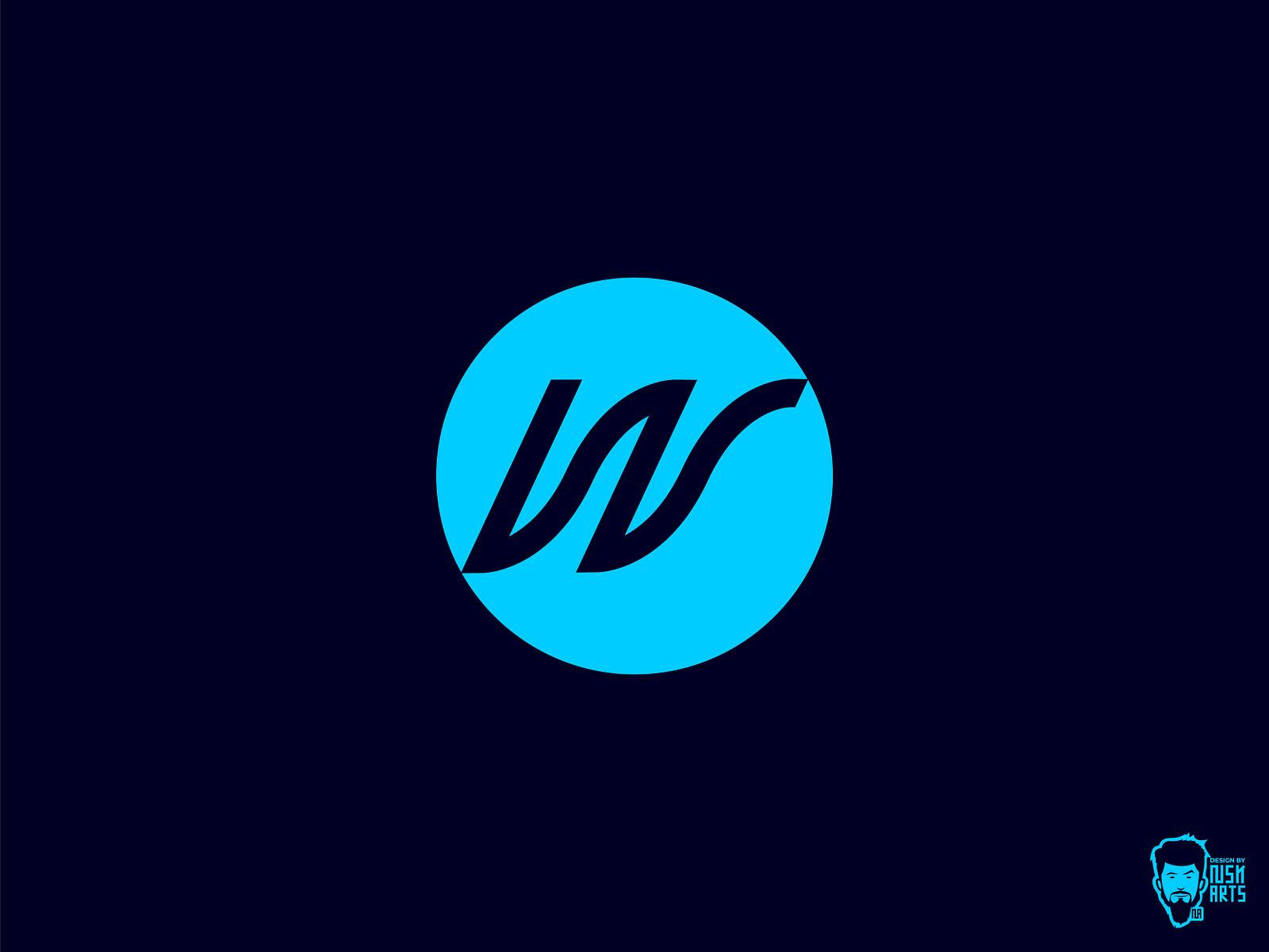 W waves monogram logo design by NSK ARTS on Dribbble