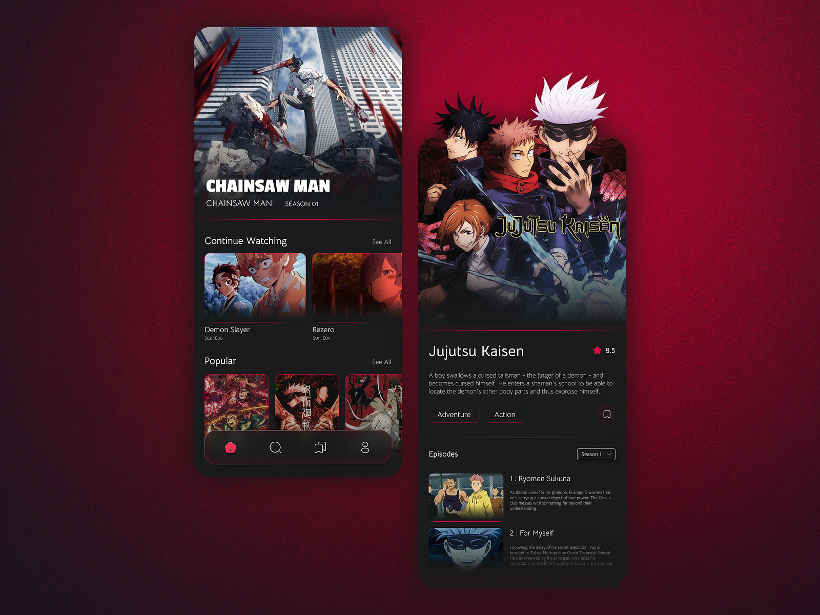 Anime Stream by Sana on Dribbble
