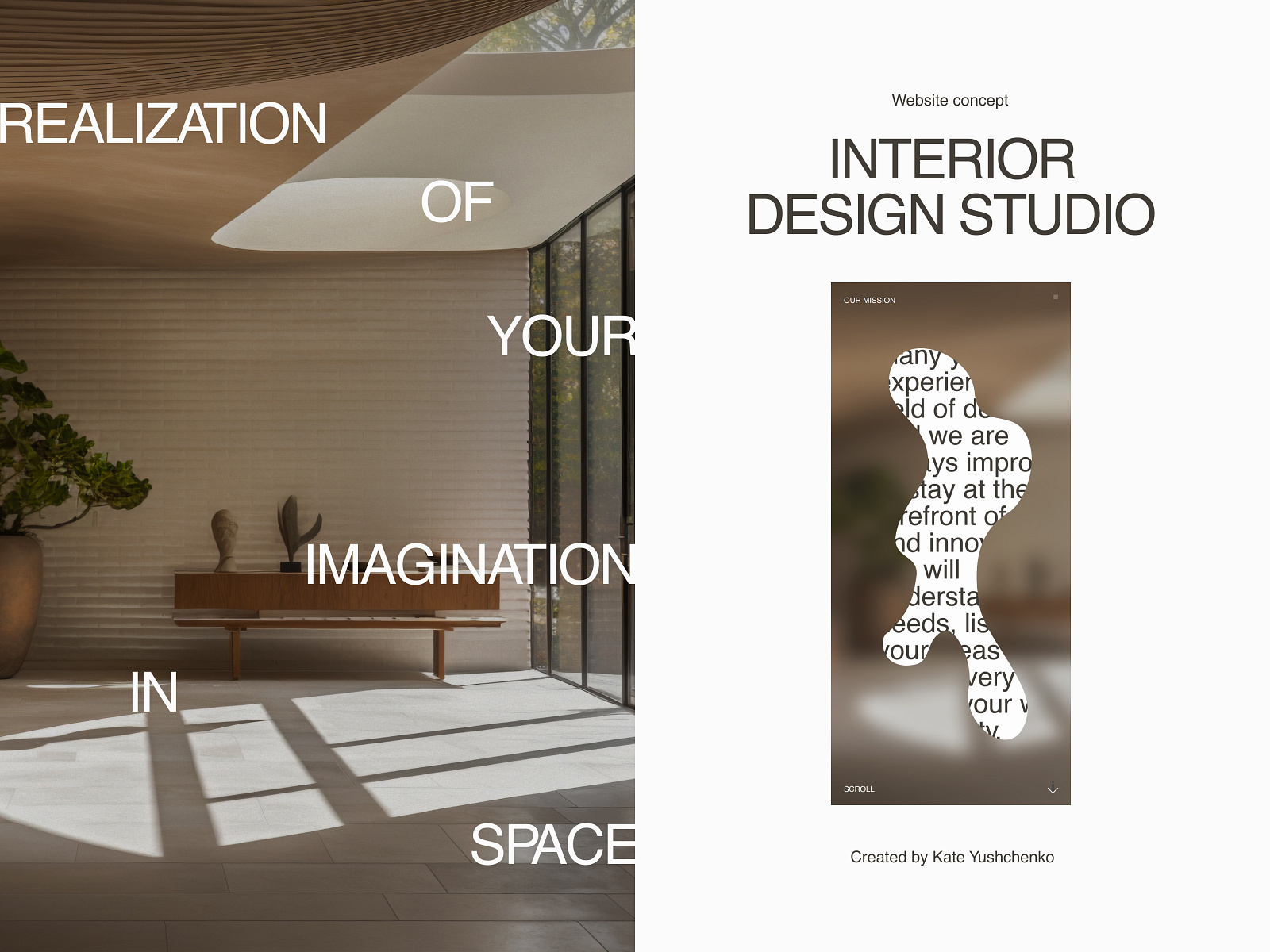 Website animation for an interior design studio by Kateryna on Dribbble