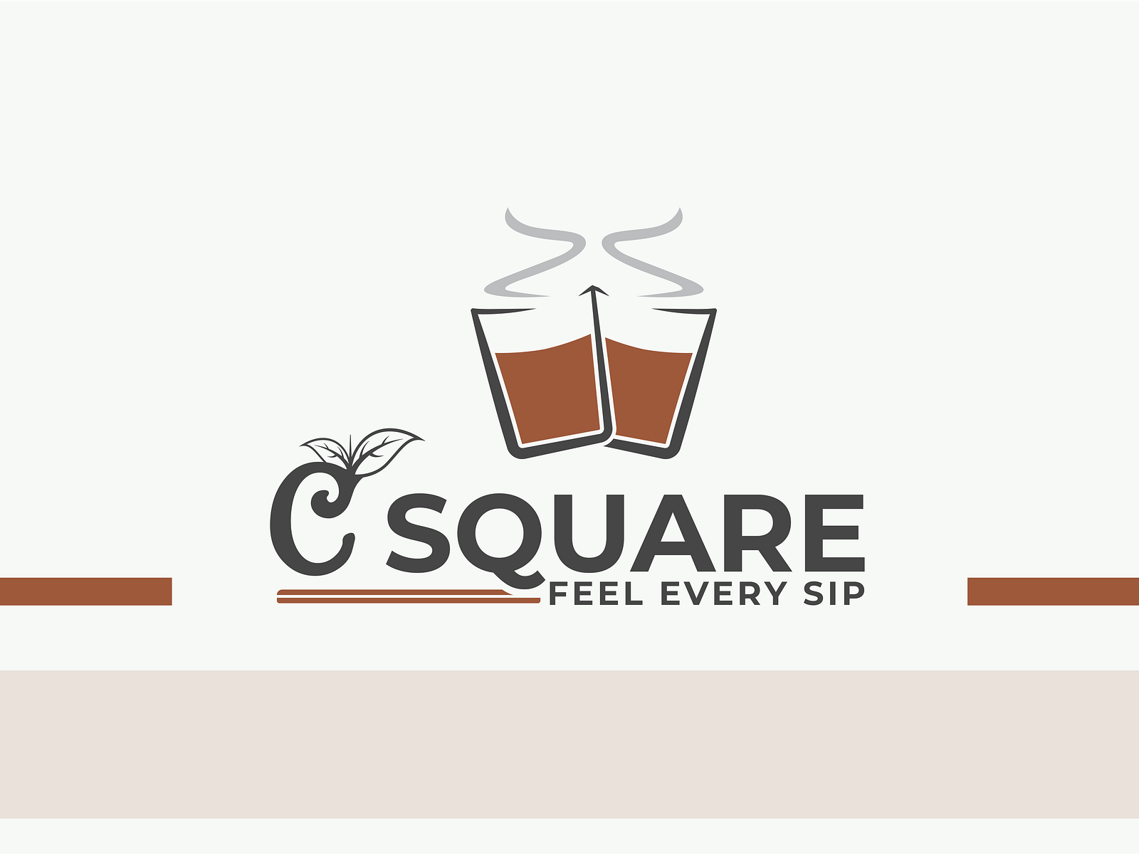 C Square Logo Design | Indian Tea Stall Brand | DesignoFly by DesignoFly on Dribbble