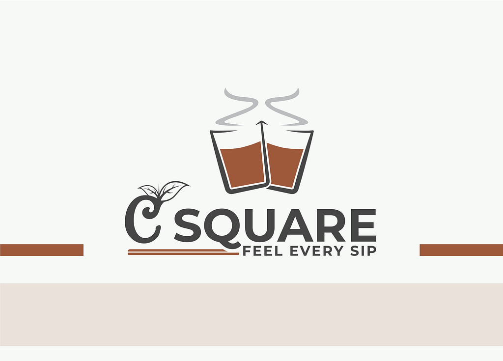 C Square Logo Design | Indian Tea Stall Brand | DesignoFly by ...