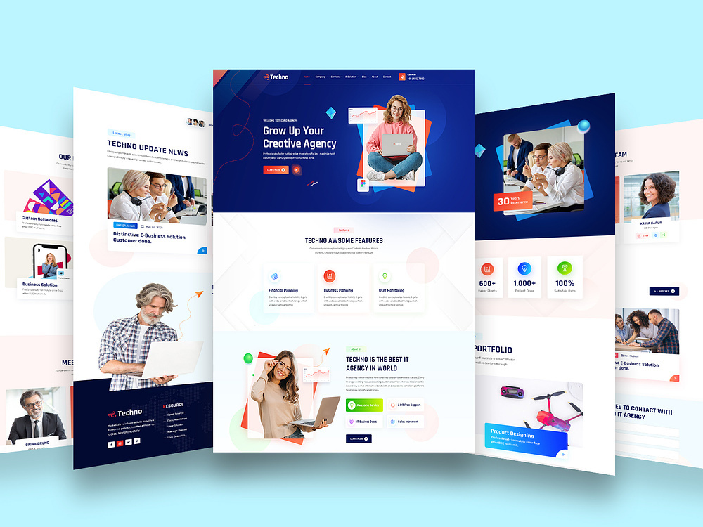 Creative Agency Template by Hossen Babu Orfe Hira on Dribbble