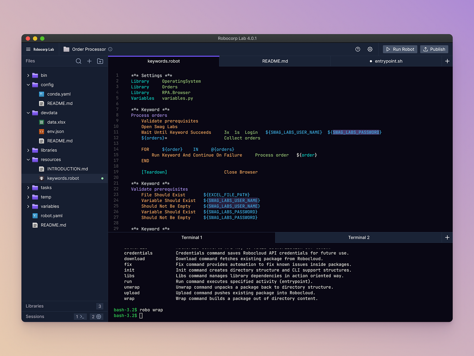 Robocorp Lab by Petr Andrianov on Dribbble