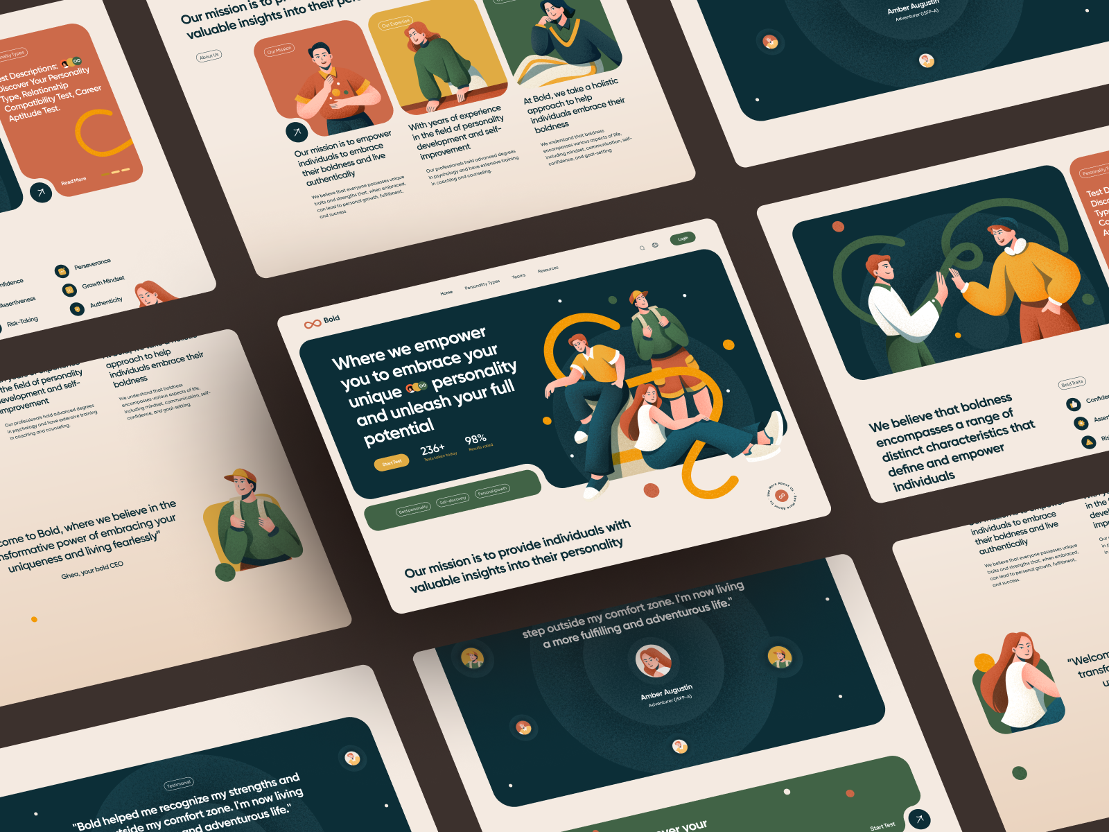 Bold - Personality Landing Page by Agum Satria for Gintera on Dribbble