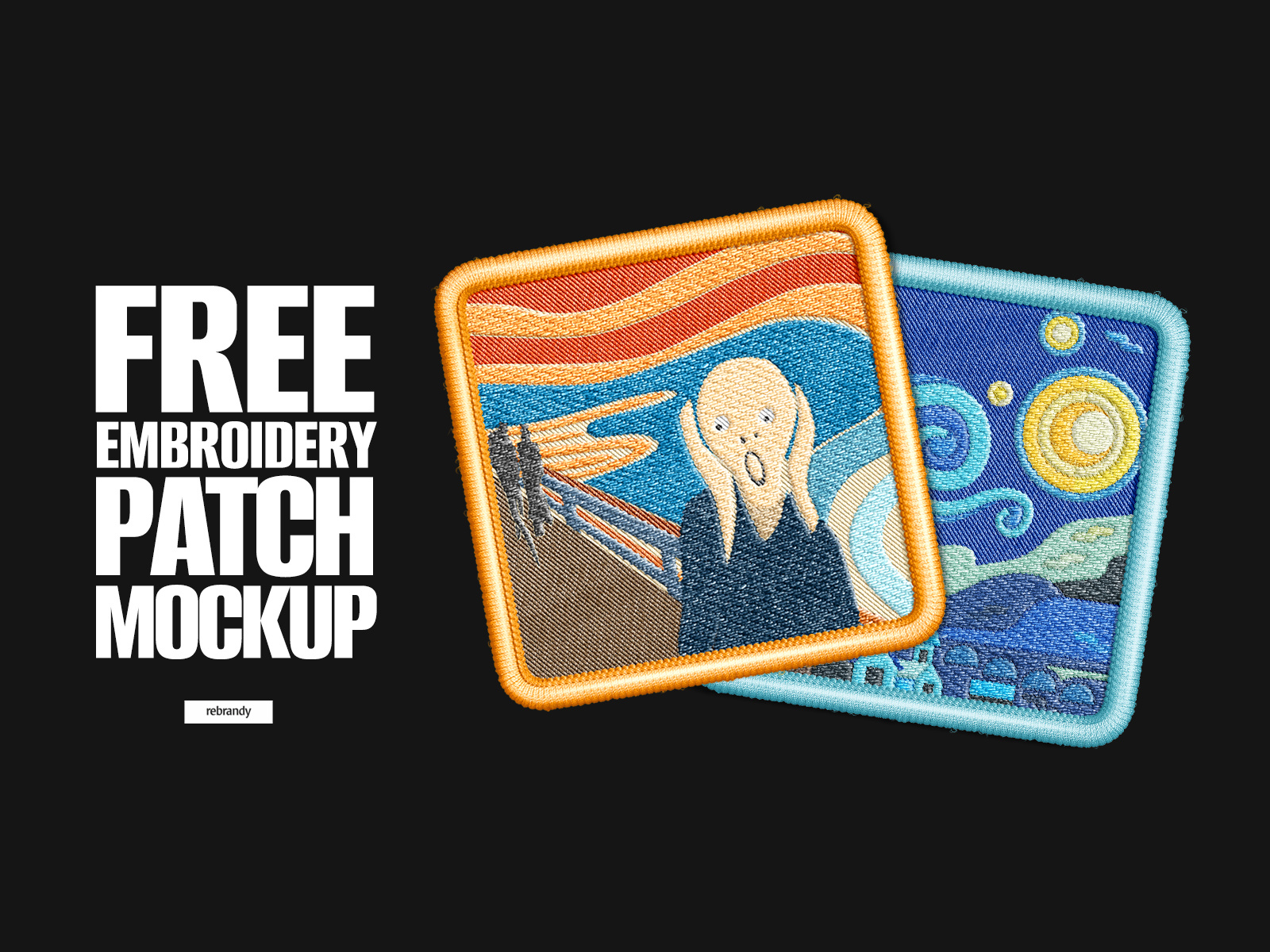 Free Embroidery Patch Mockup by Alexandr Bognat on Dribbble