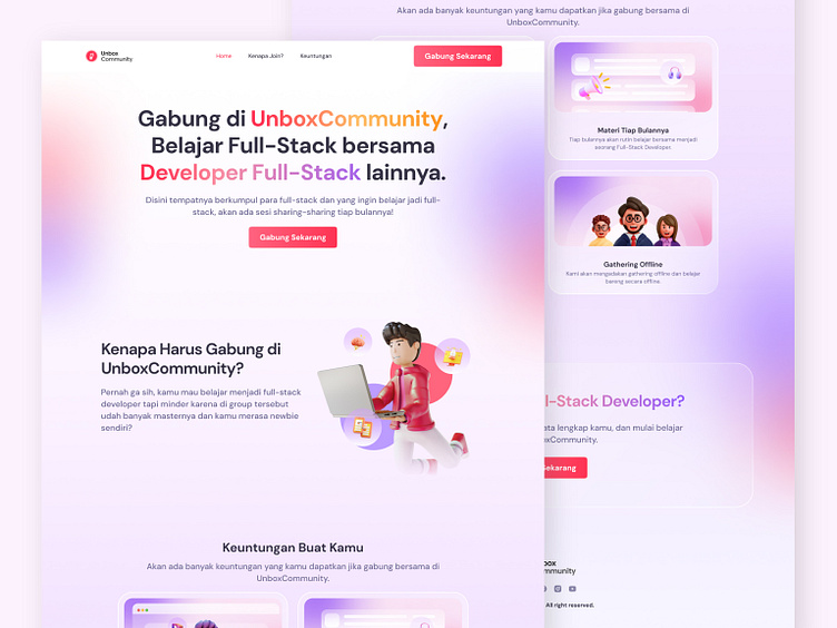 UnboxCommunity - Community for UnboxLabs Landing Page by CloudGakkai on ...