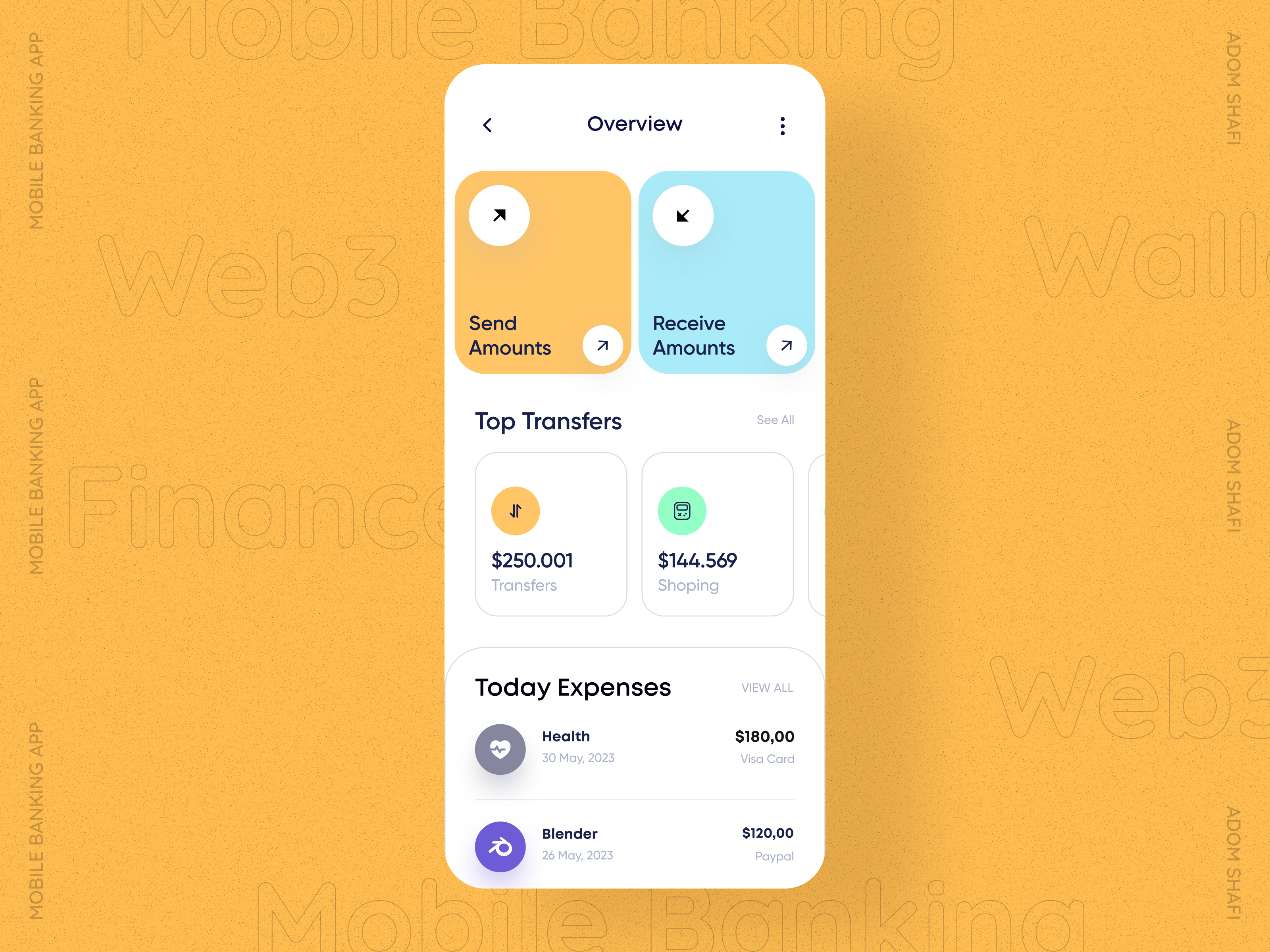 Web3 Wallet App by Adom on Dribbble