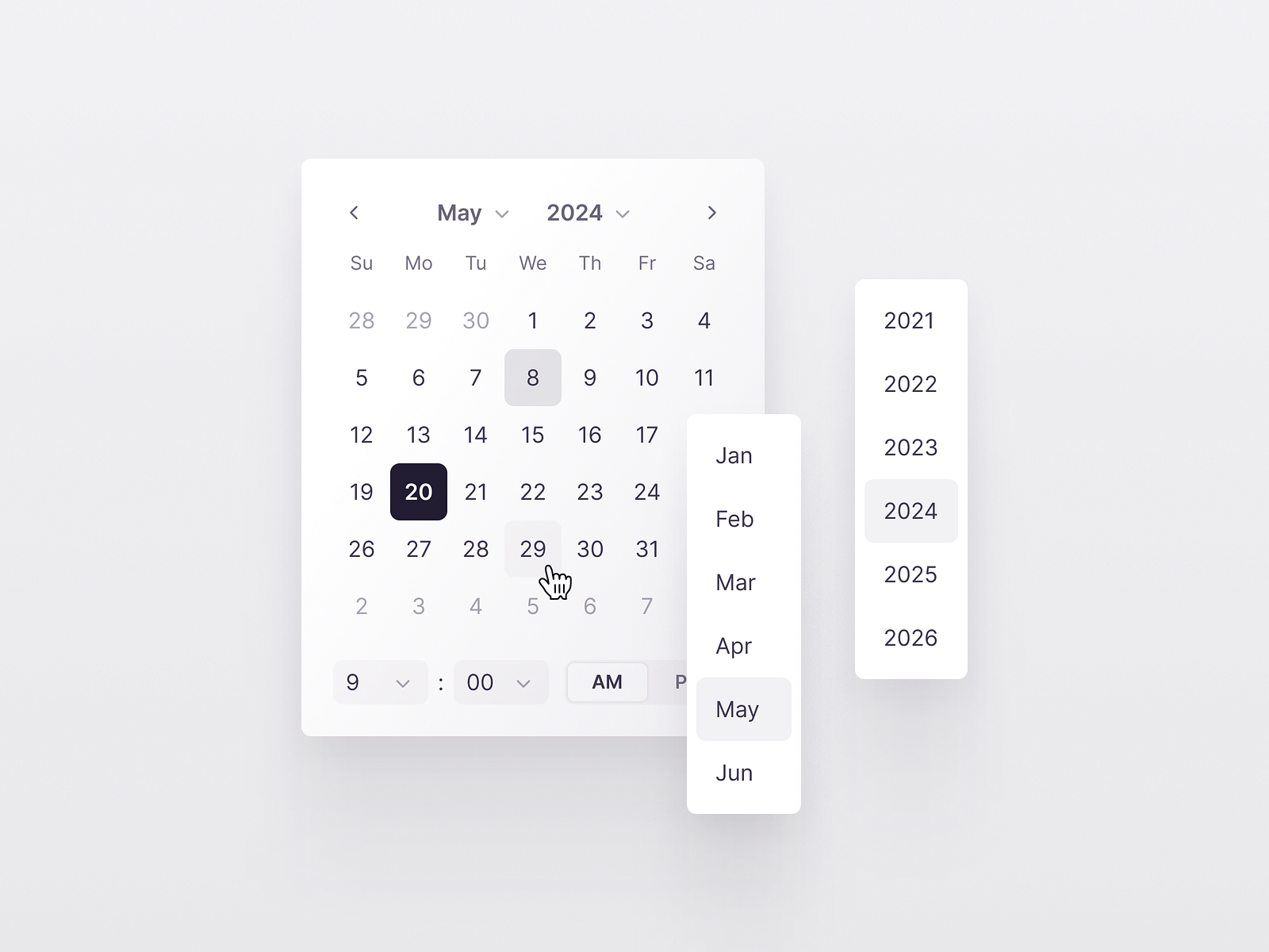 Date Picker Component By Nikita Boroznov For Smartcat Design On Dribbble date-picker-component-by-nikita-boroznov-for-smartcat-design-on-dribbble