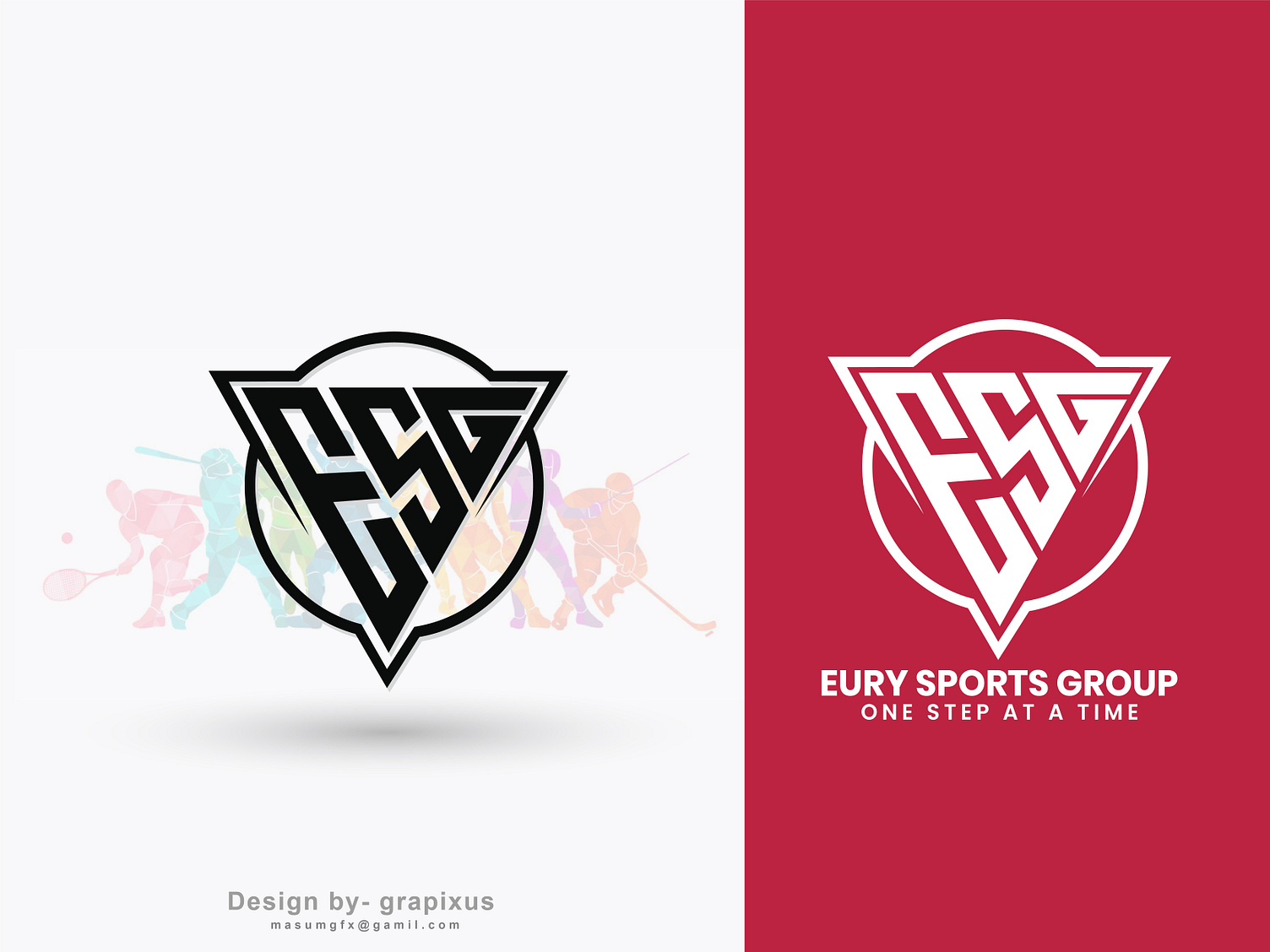 ESG letter Monogram sports logo by Grapixus on Dribbble