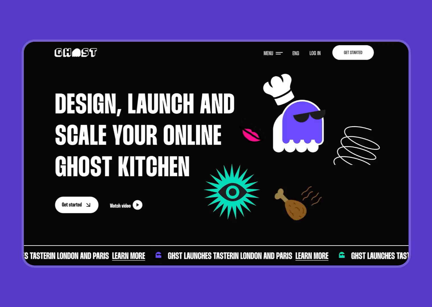 GHOST | Restaurant Landing page by Diana H. on Dribbble