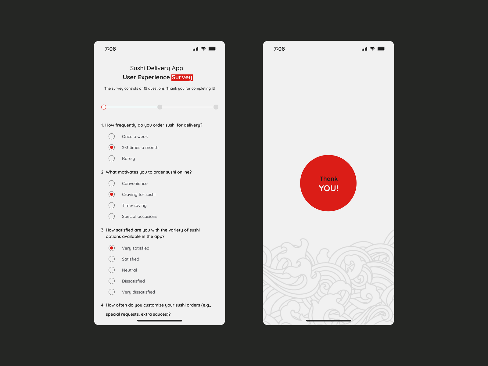 Survey screen by Yara Khlystun on Dribbble