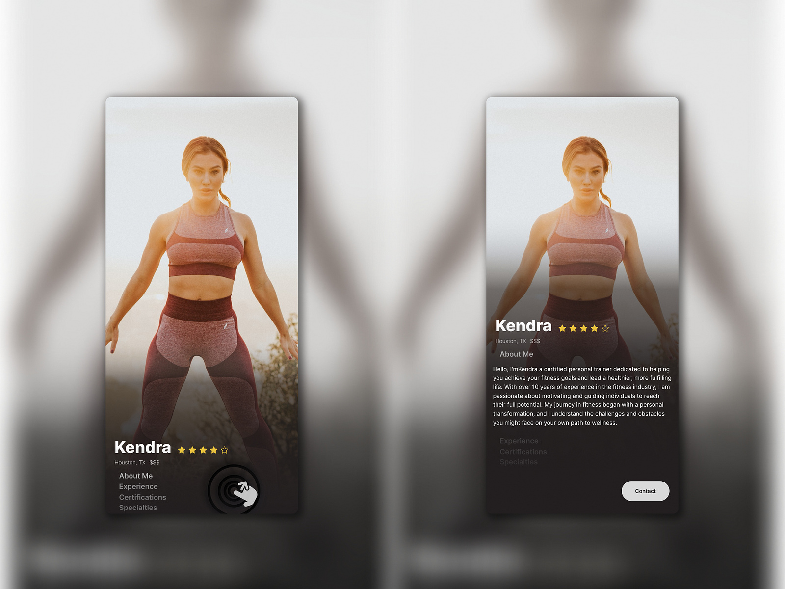 Personal Trainer Profile by Tellessa Myles on Dribbble