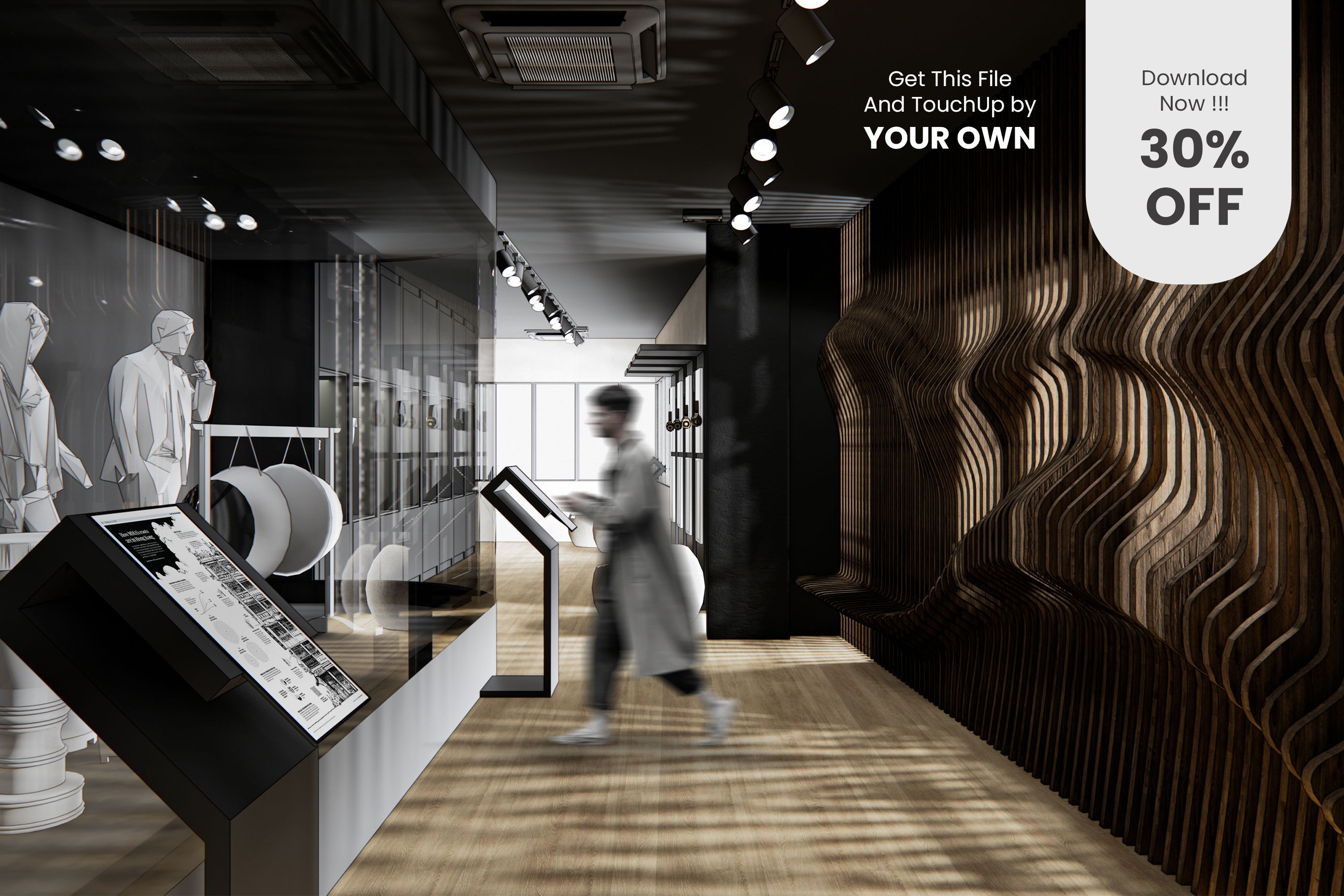 Sketchup 3D Model - Gallery Design by MUHAMMAD ALIF AIMAN on Dribbble