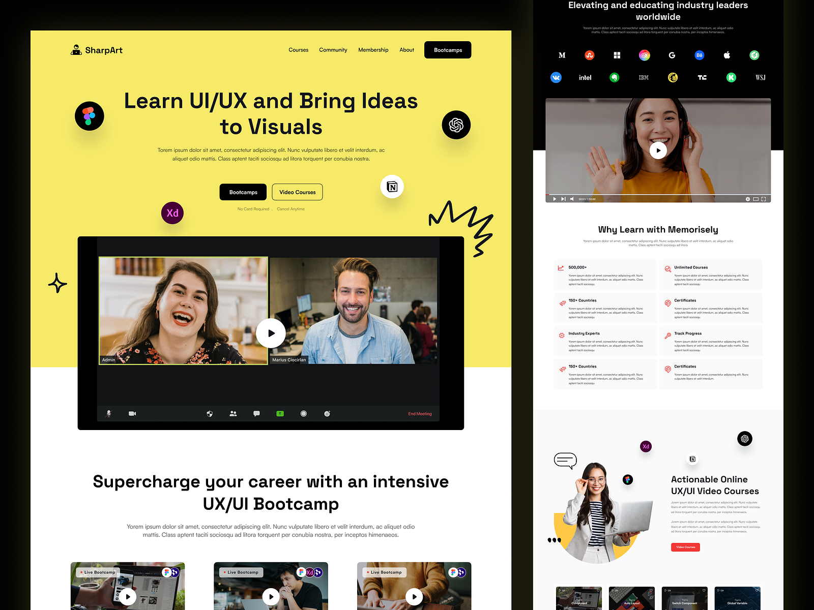 Sharp Art - UI/UX Designing Bootcamp Website by Saurabh Sharma for ...