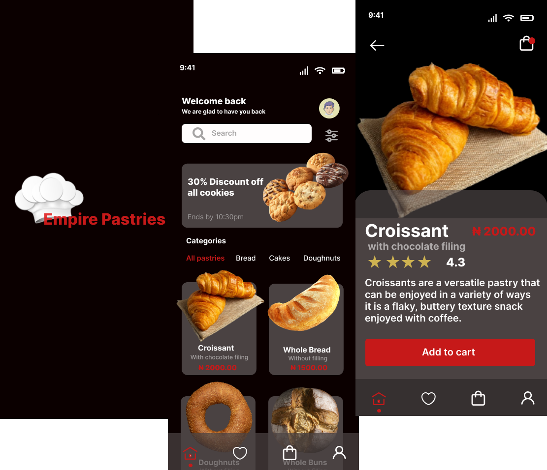 Mobile Pastries Store by Anthony on Dribbble