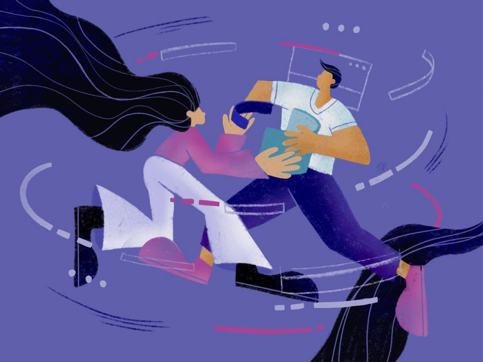 👩‍ ️‍👨 Couple Illustration | Hyperactive by Hyperactive Design on Dribbble