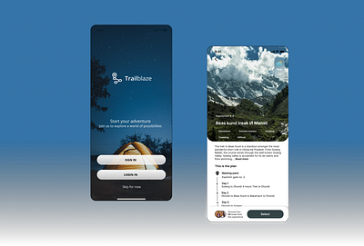 Trailblaze - A Local Adventure App by Muskan Jaiswal on Dribbble