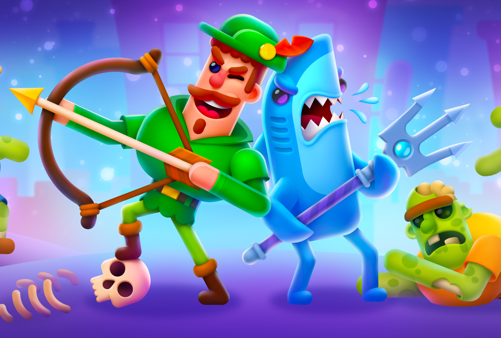 Illustration for Bowmasters game by Alexandra on Dribbble