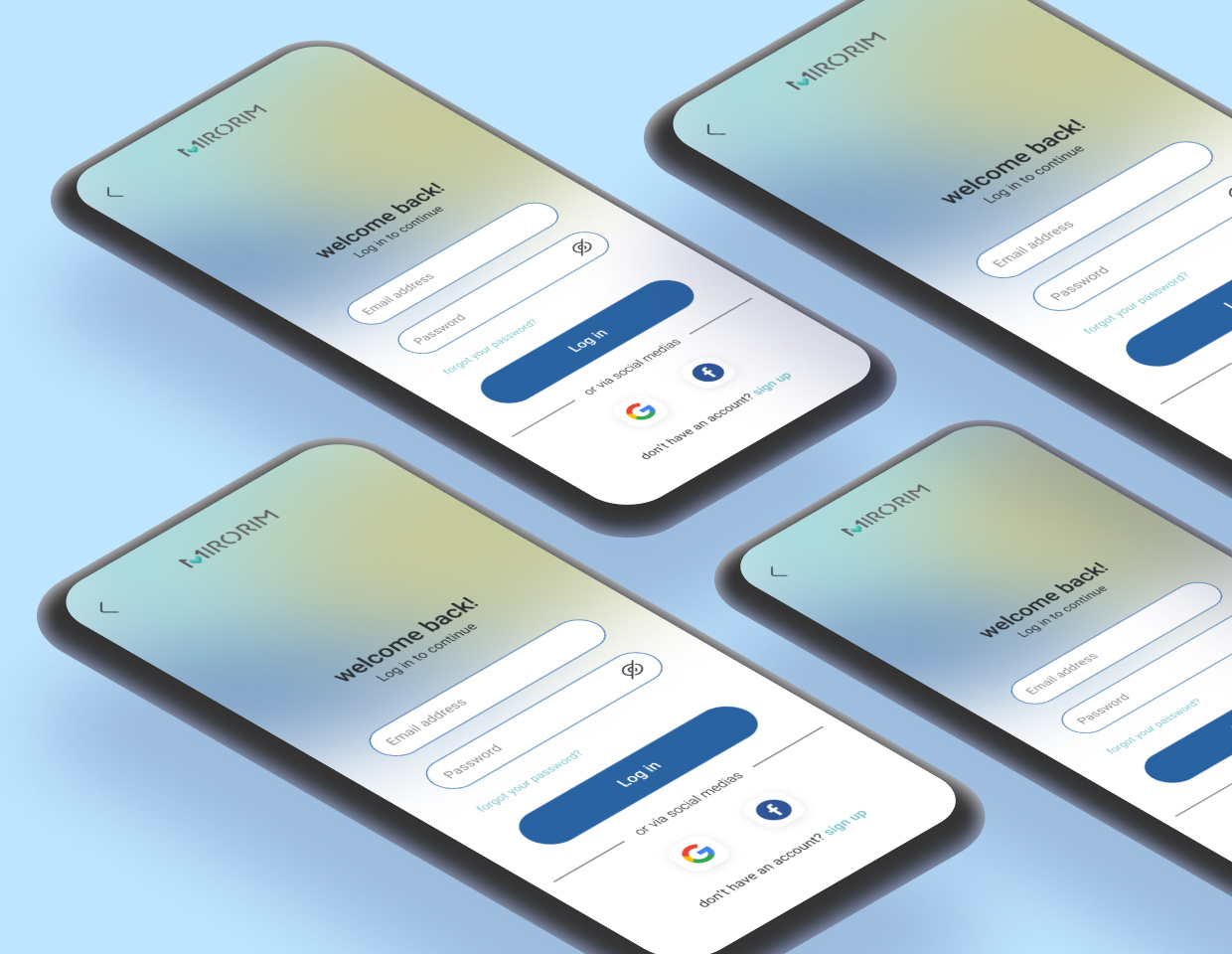 MOBILE APPLICATION LOG IN DESIGN by romina etemadi on Dribbble