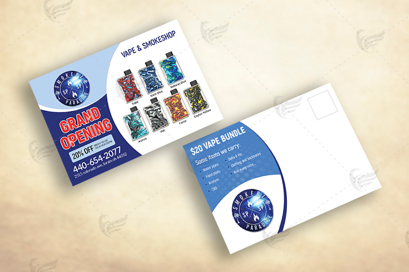 Vape Postcard Design by Freelancer Eman on Dribbble