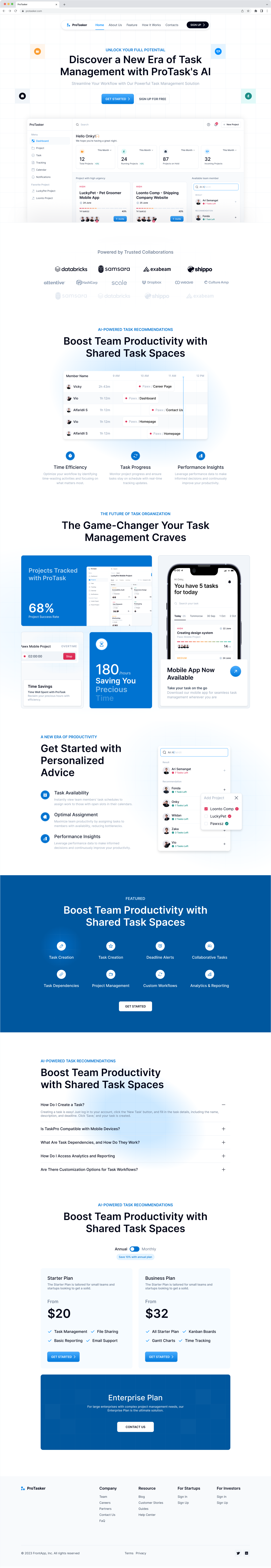 Task Management → SaaS Website by Onky on Dribbble