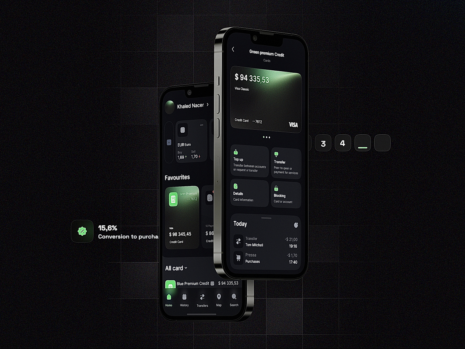 Dark Theme : Wallet app by Khaled Nacer bey on Dribbble