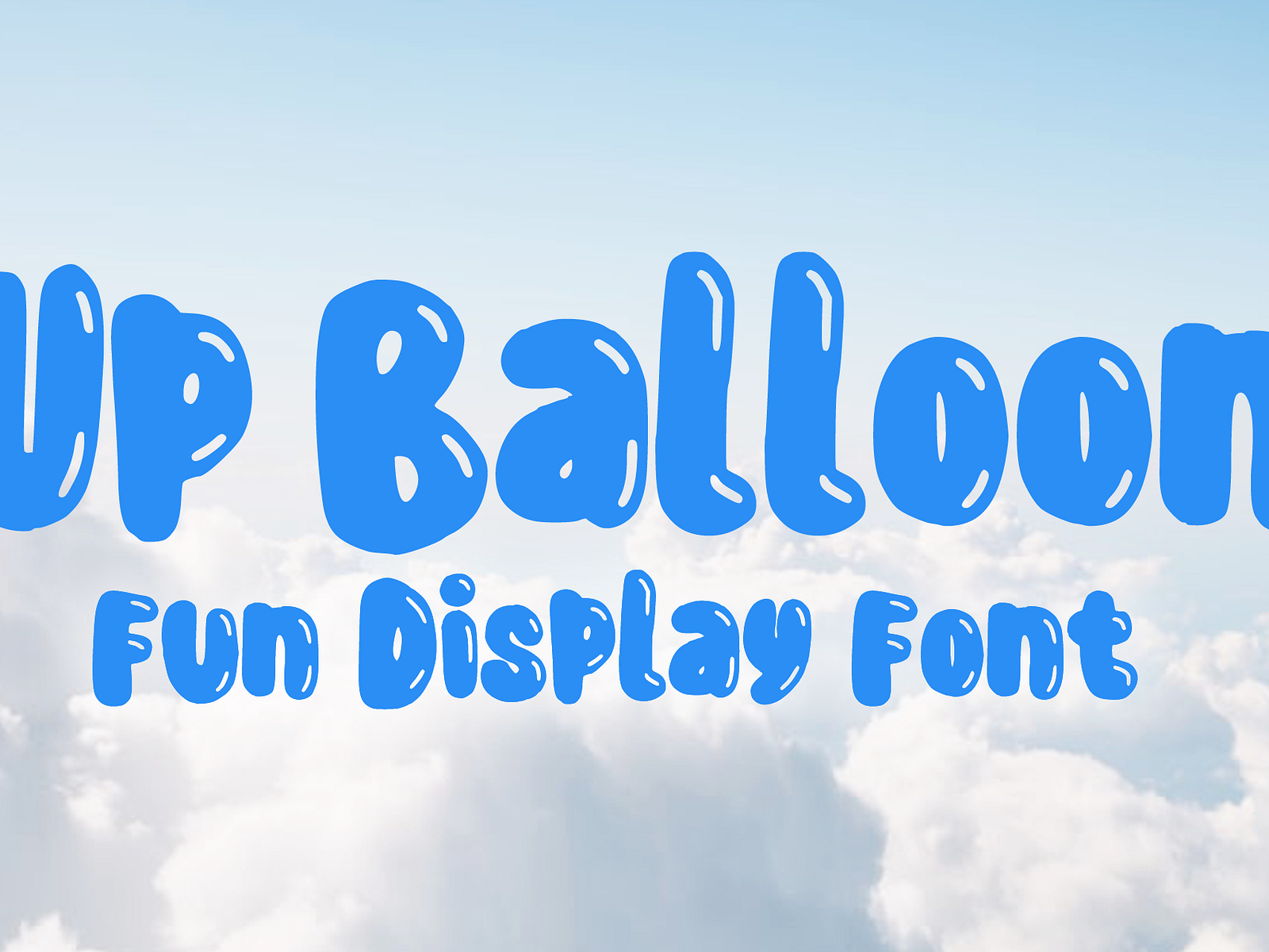 Up Balloon Font by MVMET fonts on Dribbble