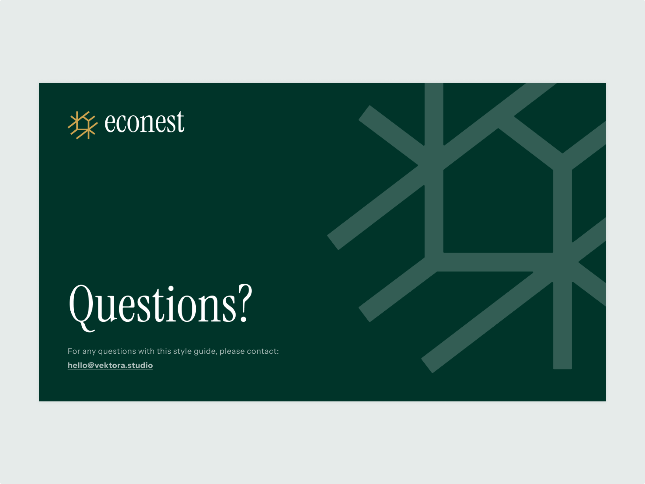 EcoNest - Architectural Firm - Brand Guidelines by Vektora Branding for ...
