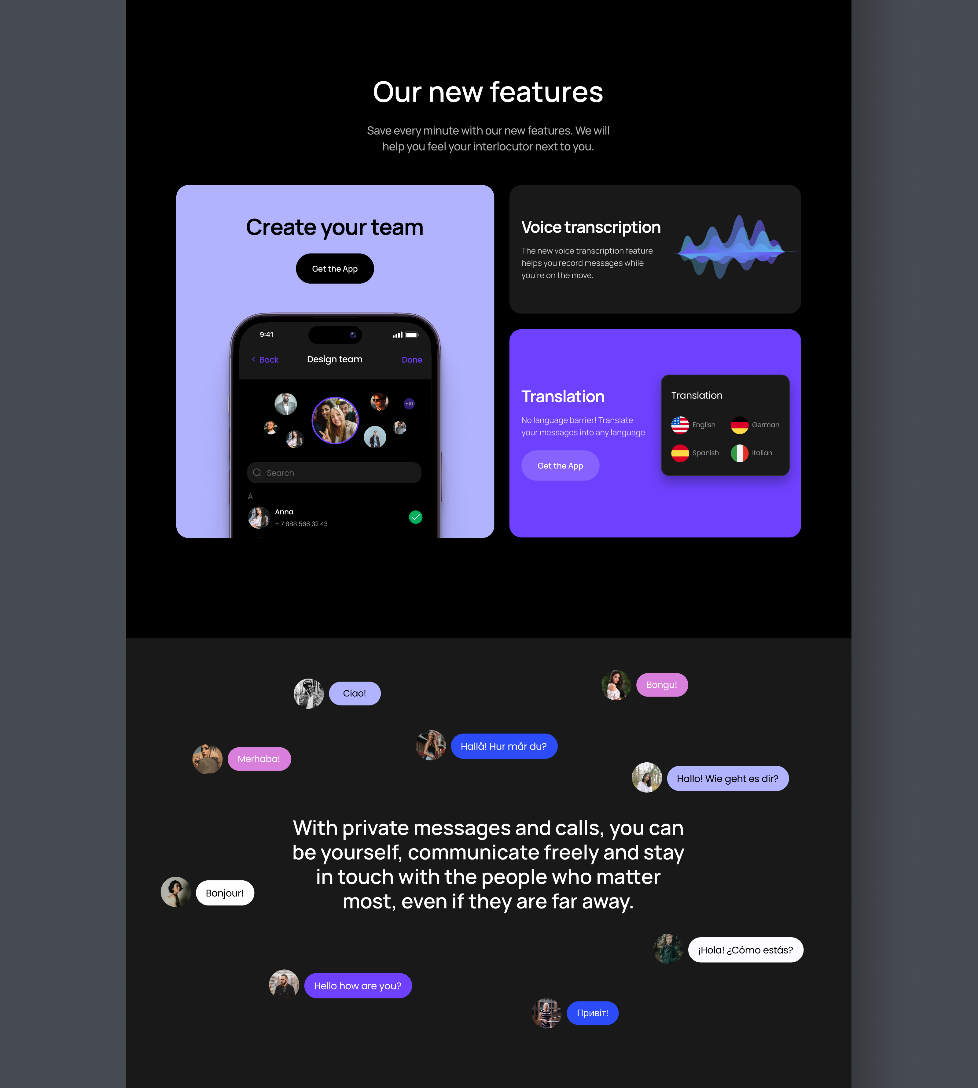 Tappa! - Promotional landing page design for the messenger app by ...