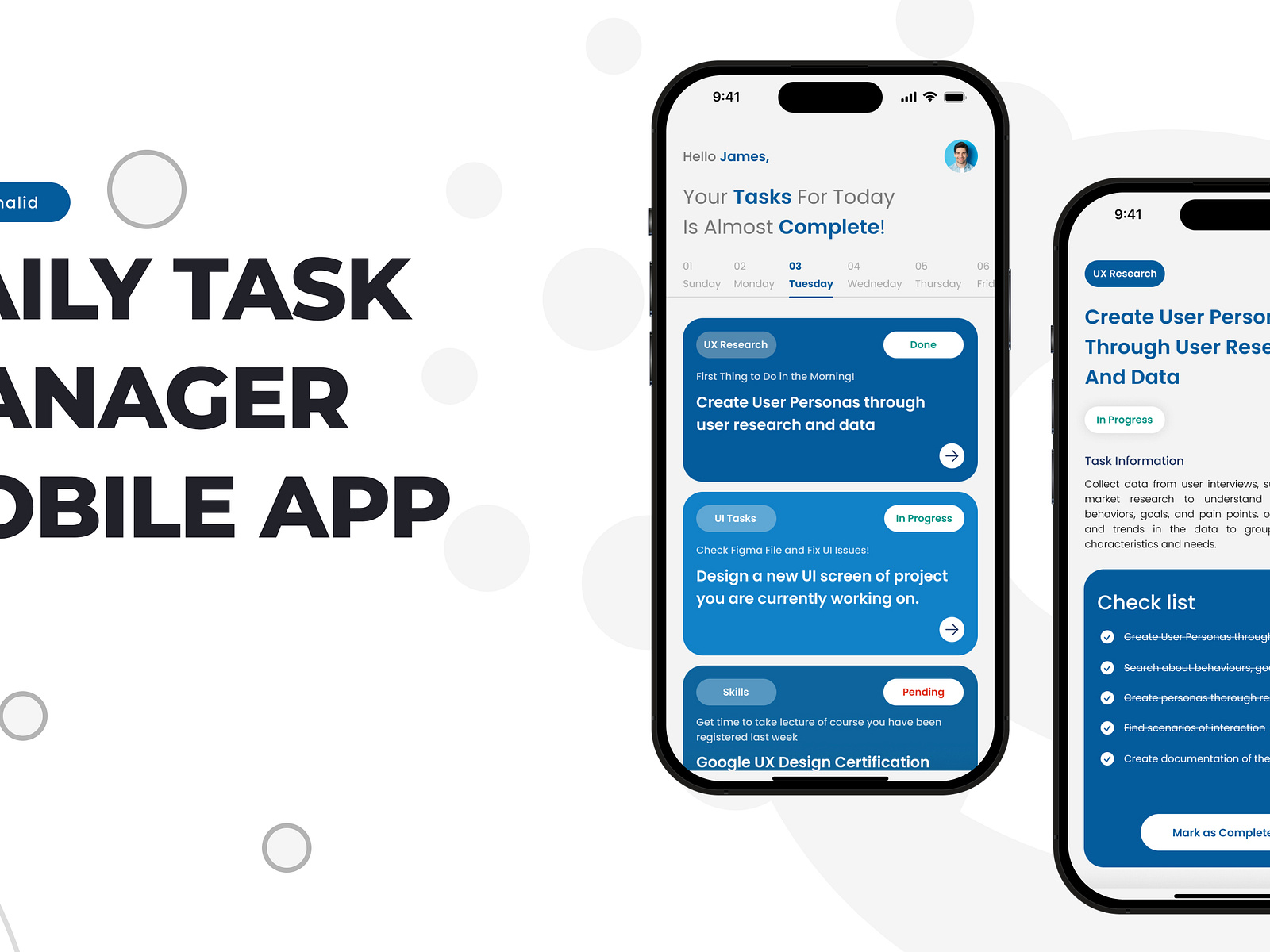 Daily Task Manager by Bilal khalid on Dribbble