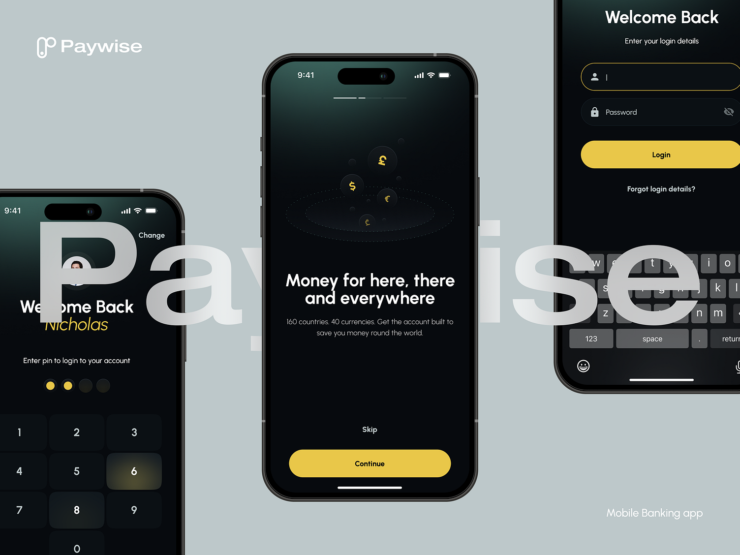 Paywise - Mobile bank app by Nicholas Ergemla for Steelmonk on Dribbble